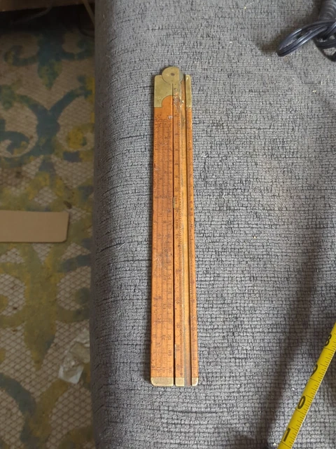 VINTAGE STANLEY RULE & Level Co. No. 12 USA Folding 24" Sliding Rule ...