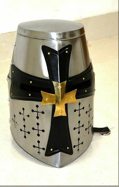 MEDIEVAL TEMPLAR CRUSADER Knight Armor Helmet | Greek Roman Spartan ... MEDIEVAL TEMPLAR CRUSADER Knight Armor Helmet | Greek Roman Spartan ...