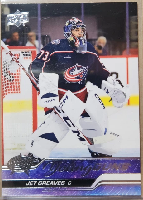 JET GREAVES - Young Guns - 2023-24 Upper Deck Series 1 Columbus Blue ...