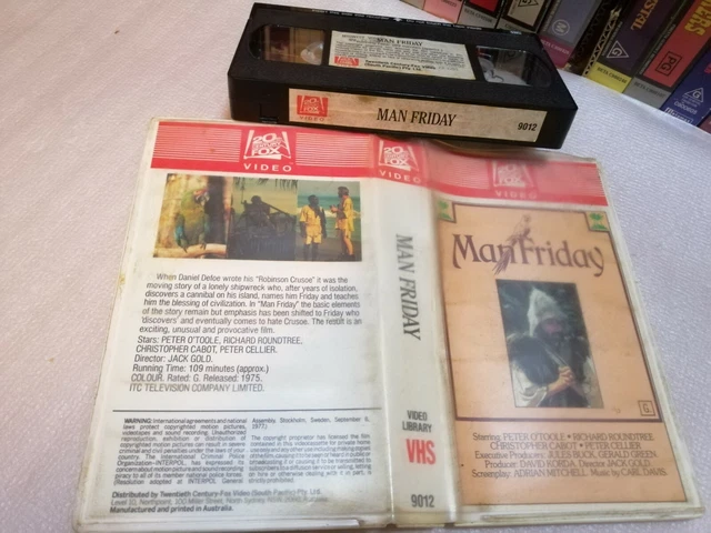 MAN FRIDAY 1975 - Pre Cert 20th Century Fox Rental Library Only 1st VHS ...