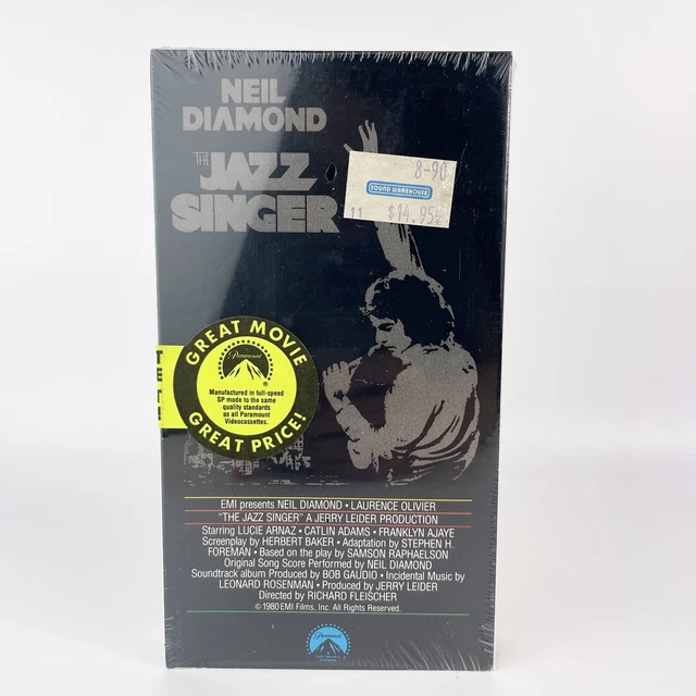 THE JAZZ SINGER 1989 VHS Sealed Paramount Watermark - Neil Diamond ...