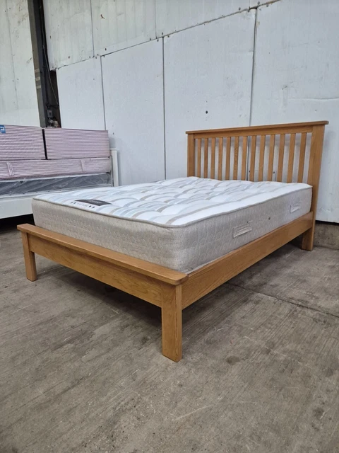 DOUBLE BED FRAME WOODEN Double Bed Base Double Mattress 4FT6 DOUBLE ...
