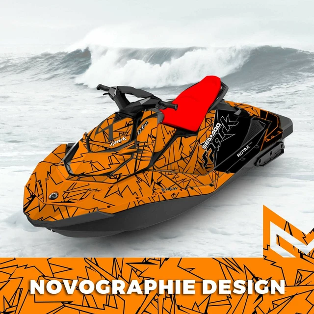 SEADOO SPARK STICKER trixx GRAPHIC KIT 2up + 3up Jet Ski full wrap ...