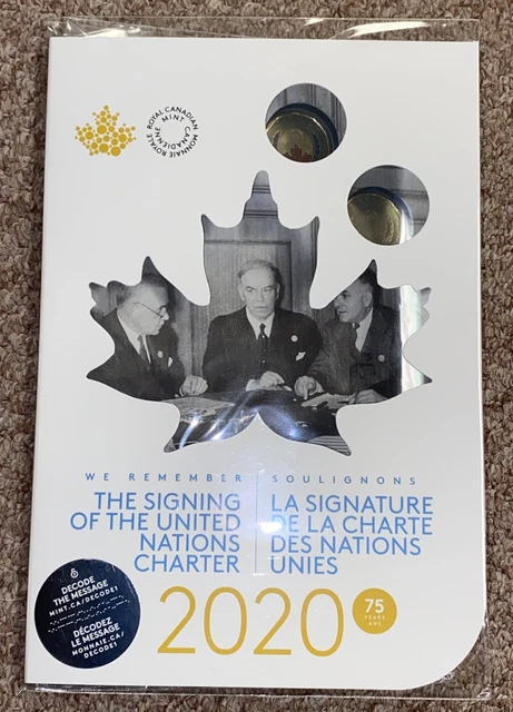 2020 CANADA SIGNING United Nations Charter 75th Anniversary Coins + 7 ...
