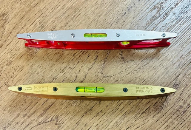 RABONE CHESTERMAN TEAK & Brass 1626 Spirit Level 9" Long & 1421 ...