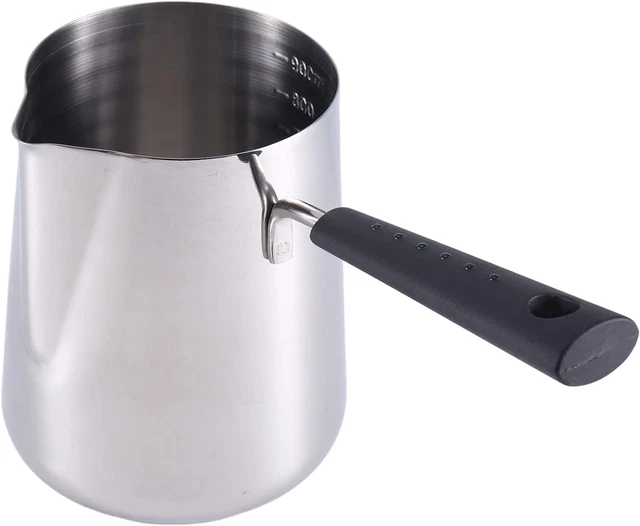 1000ML BUTTER WARMER Stainless Steel Milk Warmer Pot with Handle Butter ...