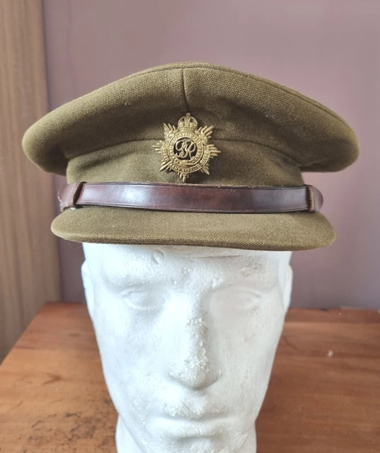 ORIGINAL PRE 1952 British Royal Army Service Corps Khaki Visor Cap KC ...