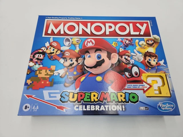 SUPER MARIO MONOPOLY Brothers Celebration Board Game with Sound Effect ...