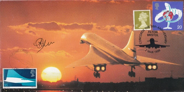 CONCORDE 30TH ANNIVERSARY Flown Signed Capt Roger Mills Concorde Pilot ...