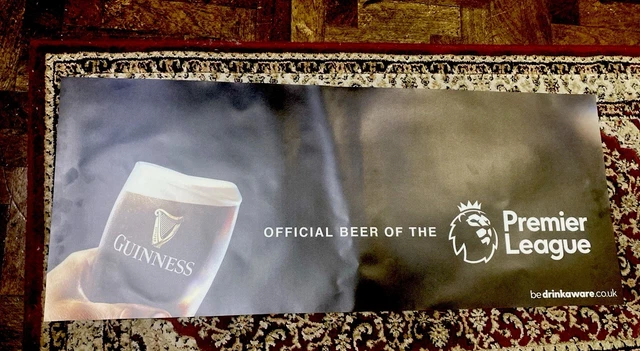 GUINNESS VINYL ADVERTISING Banner 43” X 17” £10.79 - PicClick UK