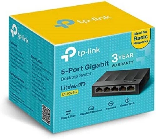 TP-LINK 5-PORT GIGABIT Ethernet Switch Hub Network Splitter Desktop ...