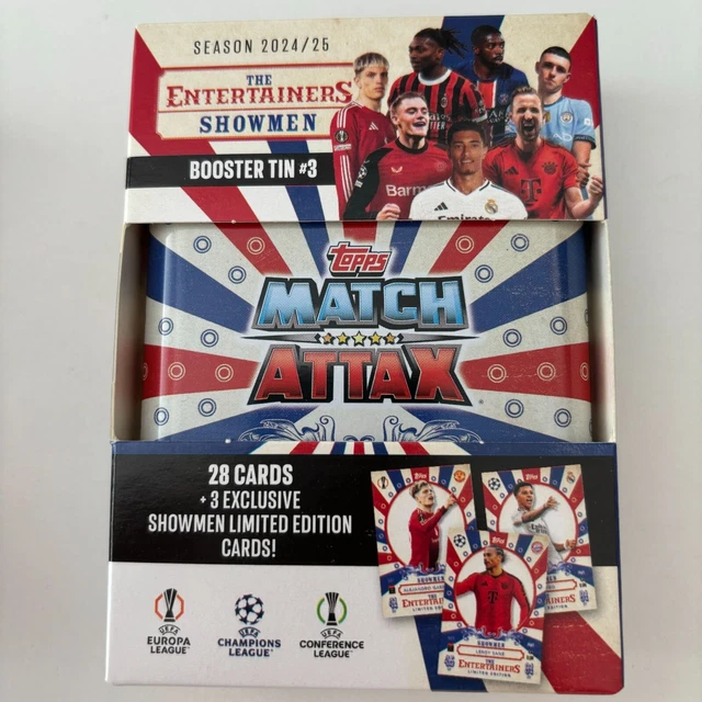 TOPPS MATCH ATTAX 24/25 Champions League 2024/2025 - Booster Tin #3 Showmen £8.40 - PicClick UK