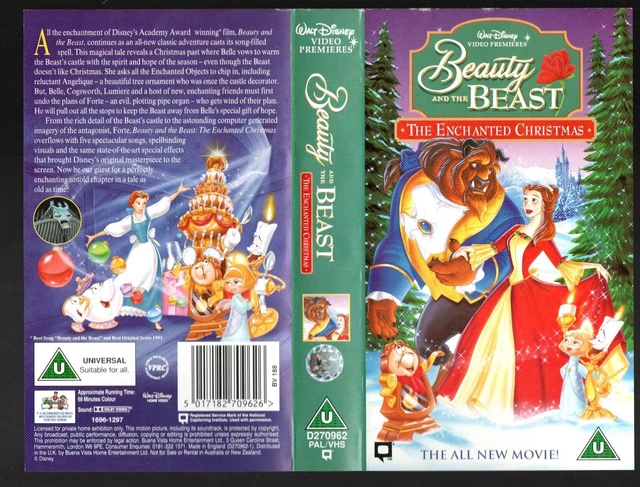 BEAUTY AND THE Beast: The Enchanted Christmas (1997) [UK, VHS ...