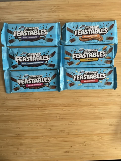 MR BEAST NEW Recipe Feastables Bars, All Flavours In One Auction. £10. ...