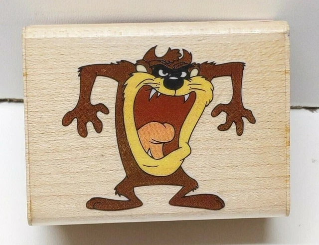 TAZ TASMANIAN DEVIL Looney Tunes Cartoon Character RUBBER STAMPEDE 018 ...