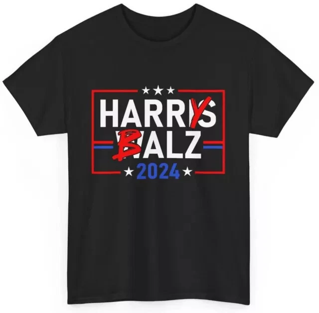 FUNNY HARRIS WALZ 24 Harry Balz 2024 Meme Democratics Vote T-Shirt $32. ...
