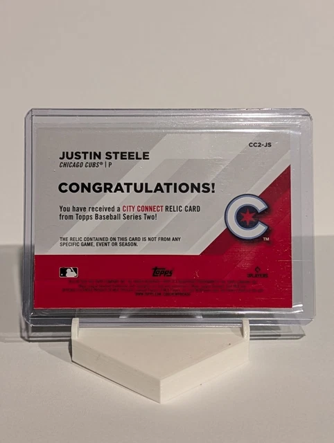 RELIQUE MAILLOT JUSTIN Steele 2024 Topps Series 2 City Connect #CC2-JS ...