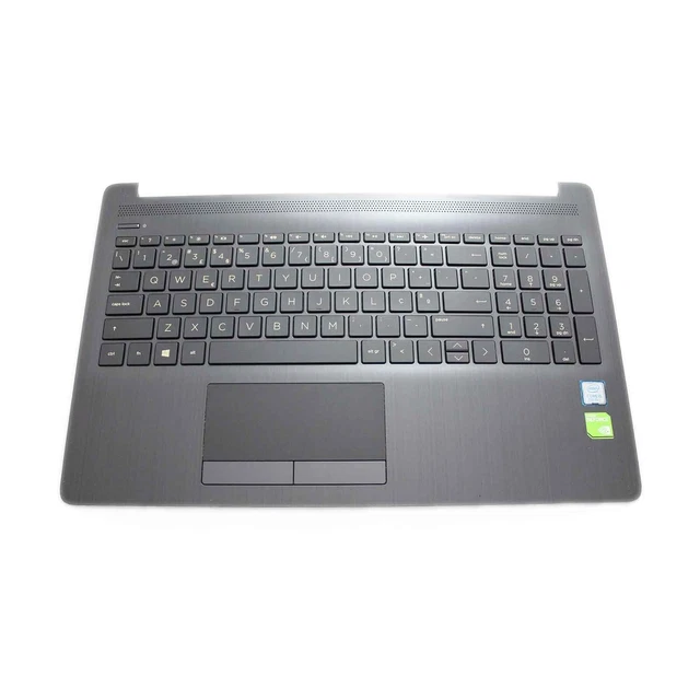 REPOSAMUÑECAS TOUCHPAD TECLADO Portugues HP Notebook 15-da 15-db L20387 ...