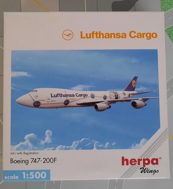 HERPA WINGS 1:500 Flugzeug 516020 Boeing 747-200F Lufthansa Cargo D-ABZF EUR 14,00 - PicClick DE