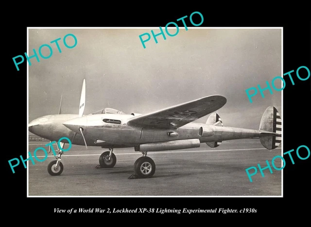 OLD LARGE HISTORIC Aviation Photo, Wwii Lockheed Lightning Fighter ...
