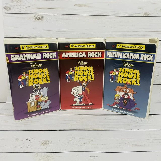 SCHOOLHOUSE ROCK VHS Lot Multiplication Rock America Rock Grammar Rock ...