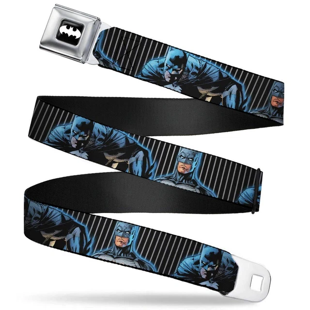 BATMAN SIGNAL FULL Color Black/White Seatbelt Belt - Batman (US IMPORT ...