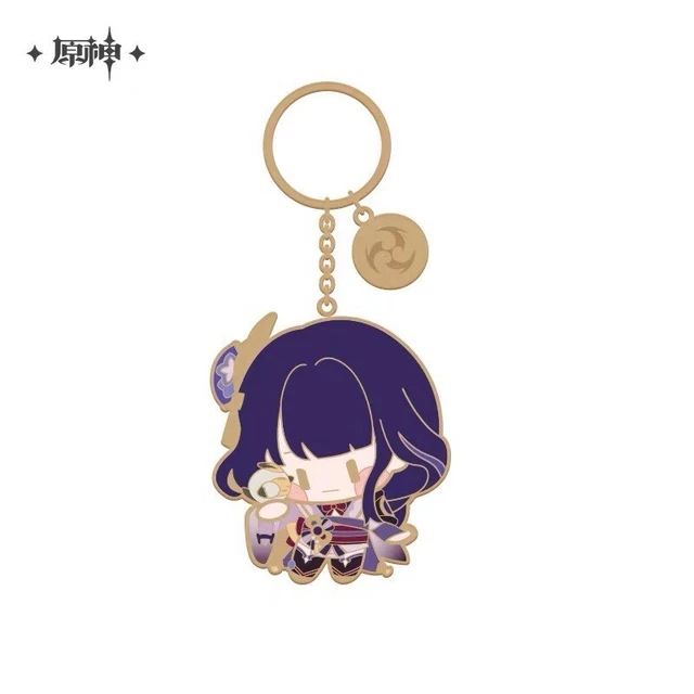 MIHOYO OFFICIAL GENSHIN Impact Kazuha Chibi Metal Enamel Keychain ...