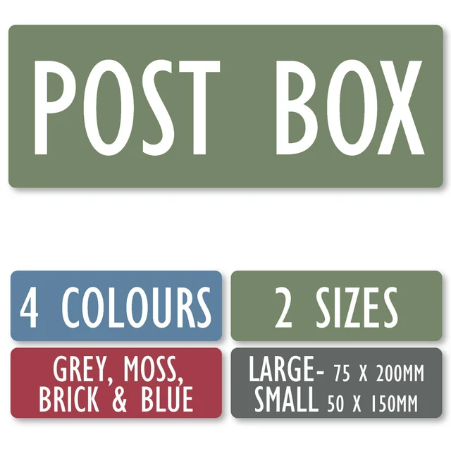 SIGNA11 POST BOX Metal Alu.Plaque Sign Door House Office Gate Letter ...
