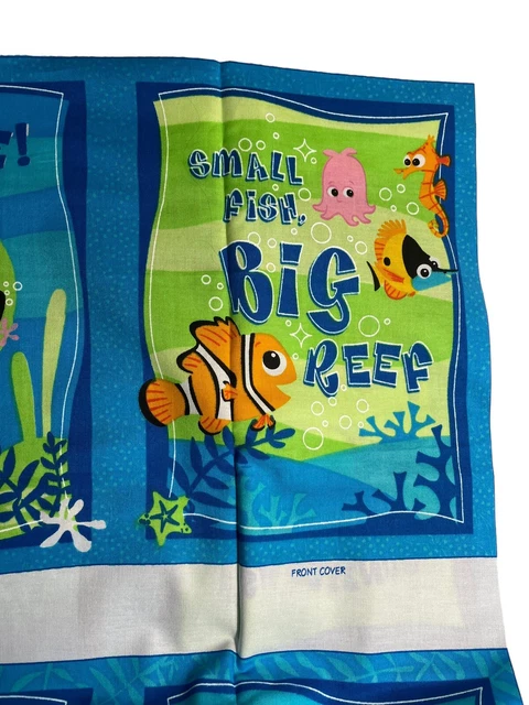 DISNEY FINDING NEMO "Small Fish Big Reef" Cut Sew Soft Book Fabric ...