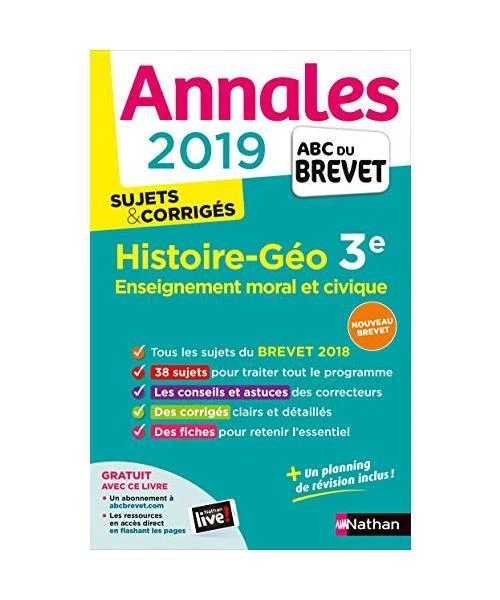 ANNALES BREVET 2019 Histoire-Géo-EMC - Corrigé (ANNALES ABC BREVET C ...