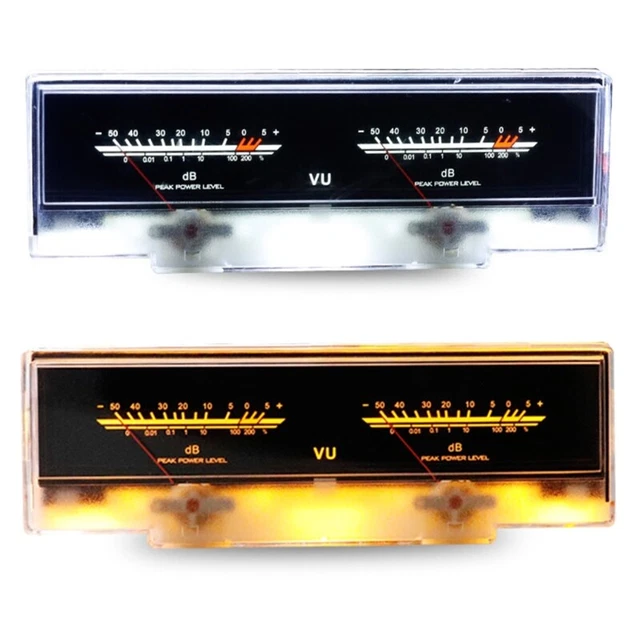 DUAL VU METER Audio Switcher Box Panel Display Stainless Steel High ...