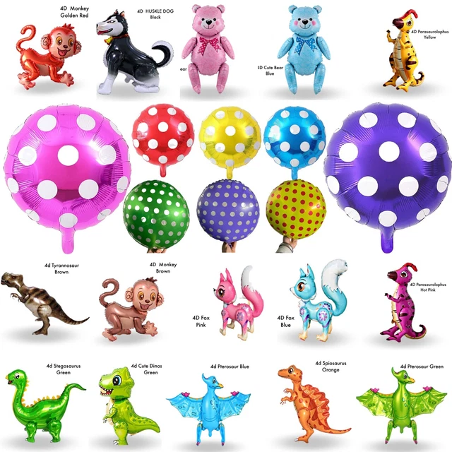 16& SPOTTY POLKA Dot foil balloons number baloon Birthday anniversary ...