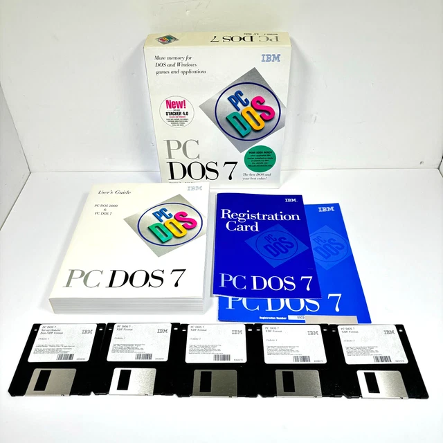 VINTAGE IBM PC DOS 7 & PC Dos 2000 "3.5" Floppy Disk" Operating System ...