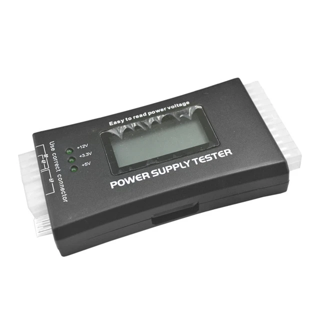 LCD DIGITAL POWER Tester 20/24 Pin 4 PSU ATX BTX ITX SATA HDD Power ...
