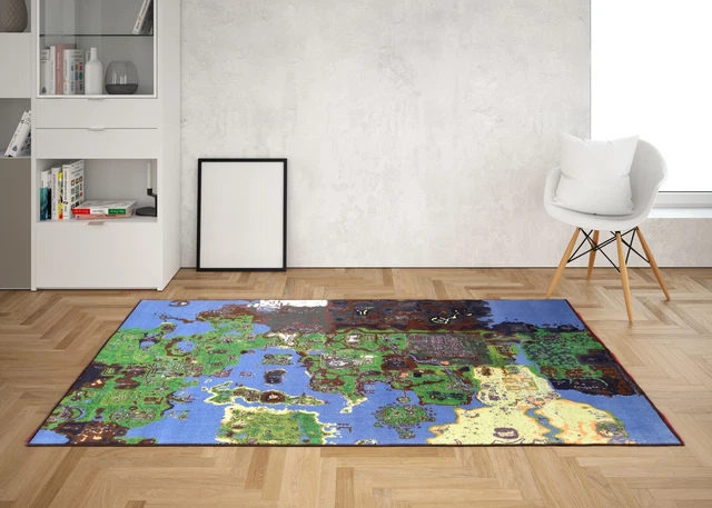 OLD SCHOOL RUNESCAPE inspired World Map Rug £152.70 - PicClick UK