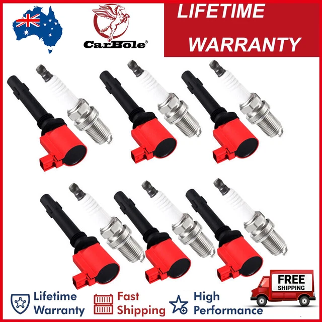 IGNITION COILS & Spark Plugs for Falcon BA BF XR6 LTD BA BF Territory 4 ...