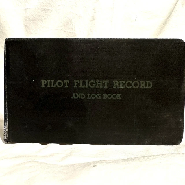 VINTAGE PILOT FLIGHT Record And Log Book 1946 Ledger $19.99 - PicClick