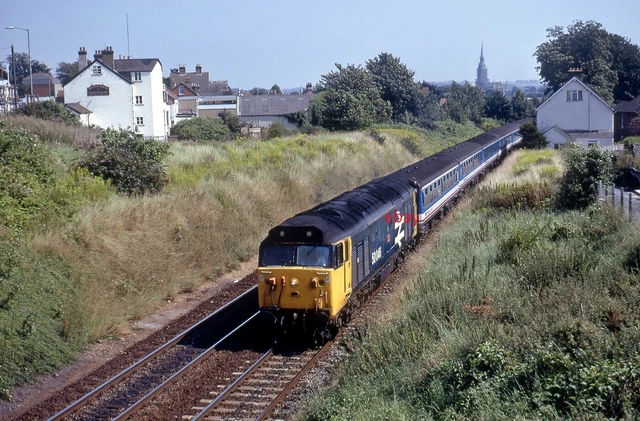 ORIGINAL 35MM SLIDE BR Class 50 no. 50046 at Salisbury +rights for use ...