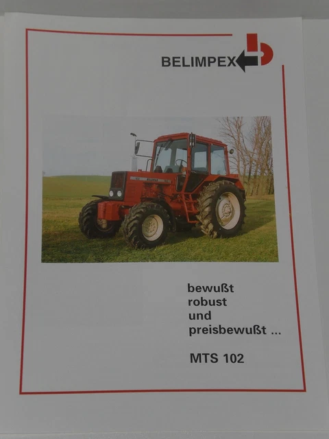 BELARUS MTS 102 Traktoren Prospektblatt ( Auktion 3469 ) EUR 1,77 - PicClick DE