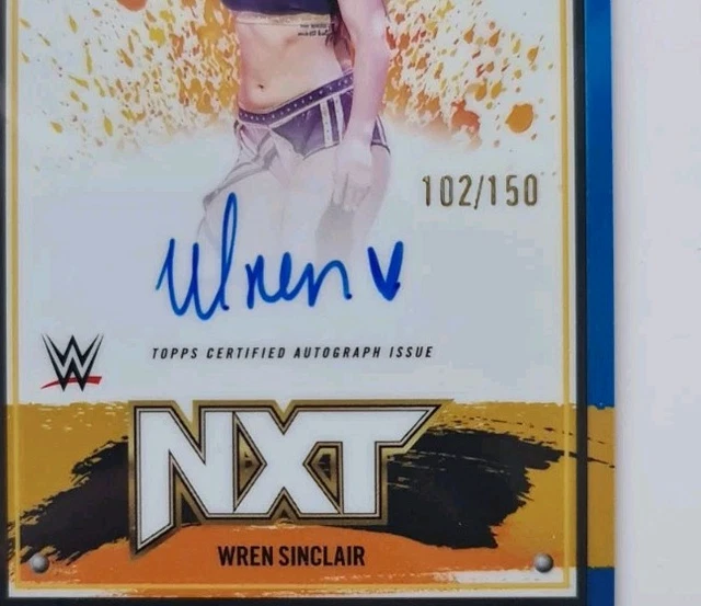 TOPPS CHROME WWE 2025 Autograph Wren Sinclair Numbered 102/150 Auto ...