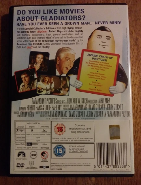 AIRPLANE! (DVD, 1980) 2006 Special Collector's Edition £3.47 - PicClick UK