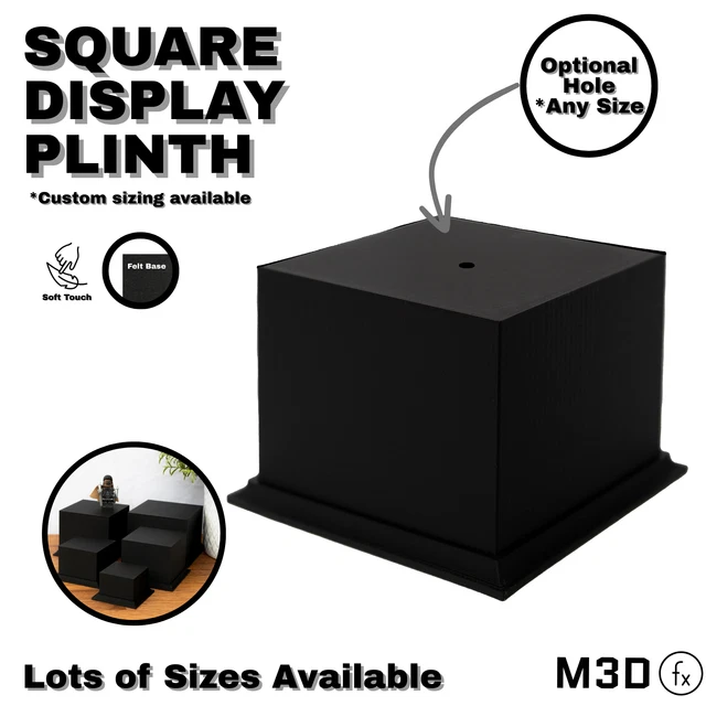 SQUARE DISPLAY PLINTH - Miniature Scale Figure, 40k,Warhammer,Model ...