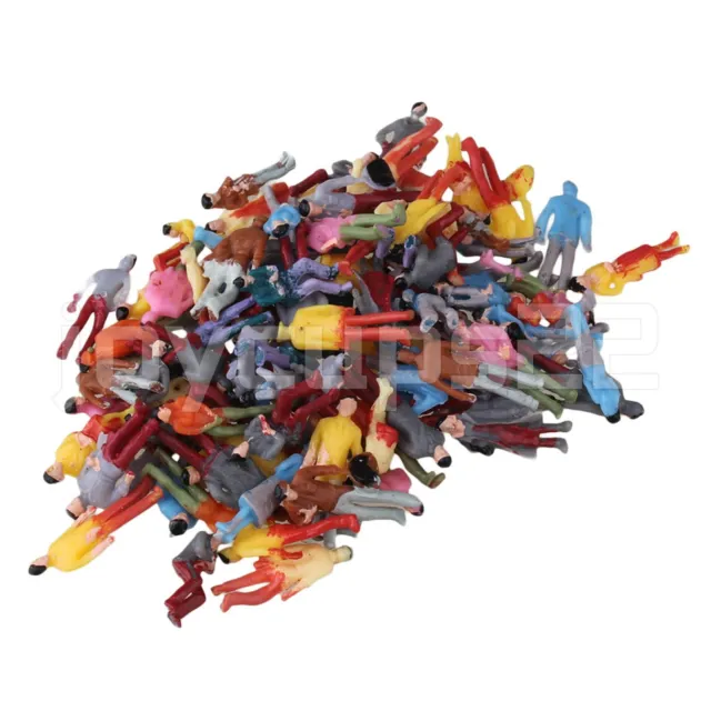100PCS ARCHITECTURAL MINIATURE People 1:100 Scale Plastic Tiny Model ...