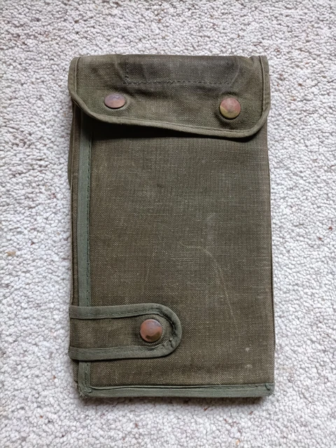 WW2 BRITISH JUNGLE folding canvass map case £37.00 - PicClick UK