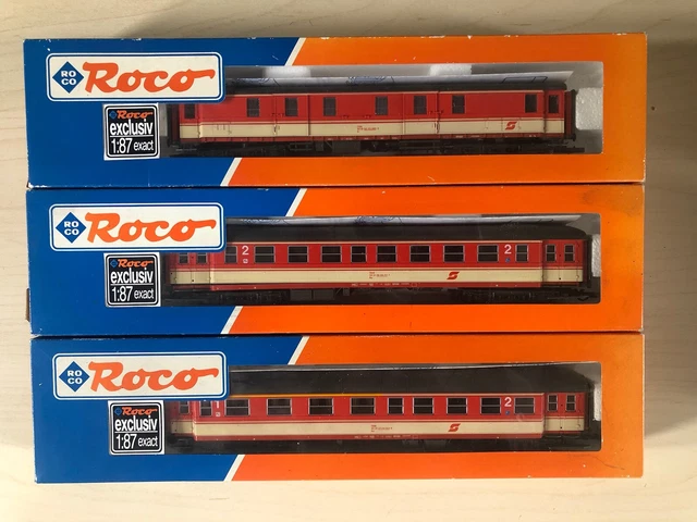 ROCO HO 3 X OBB Passenger Coaches 44572 44573 44574 See Description £42 ...