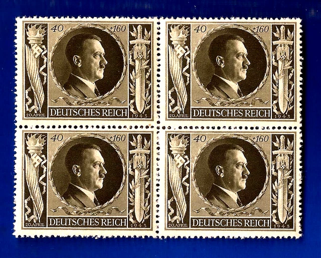 1943 NAZI THIRD Reich Germany Adolf Hitler head birthday 8 Pf stamp ... 1943 NAZI THIRD Reich Germany Adolf Hitler head birthday 8 Pf stamp ...