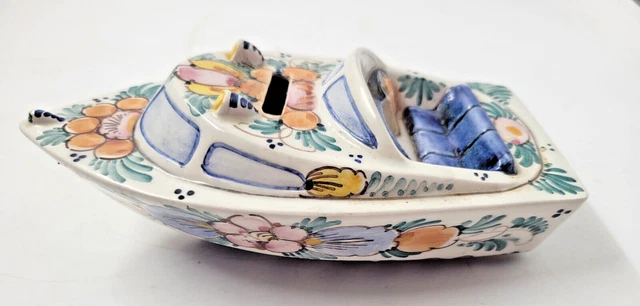 DELFTS SAILING CANAL Boat House Coin Bank Hand Painted Holland Rare £33 ...