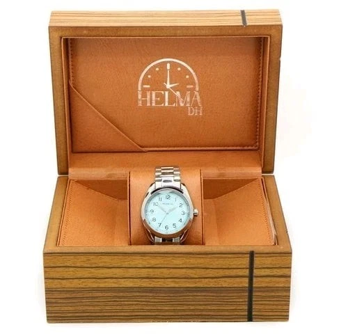 HELMA MEN'S DH CHRONOGRAPH WATCH. A LIGHT BLUE DIAL, W/R 3ATM. rrp£299 ...