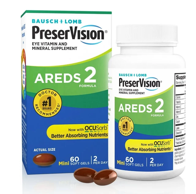 PRESERVISION® AREDS 2 Formula + Multivitamin, Eye Vitamin and Mineral ...