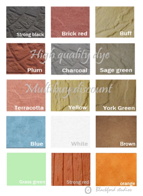 CONCRETE PIGMENT COLOUR dye for Render,Mortar,cement,resin,plaster ...